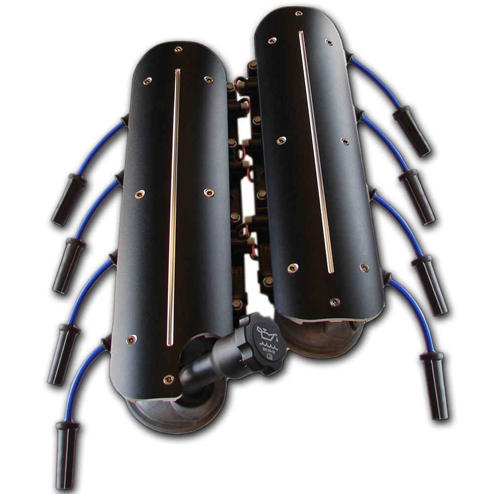 CLAYTON MACHINE WORKS Engine Coil Cover GM LS, Aluminum, Blk Powder ...